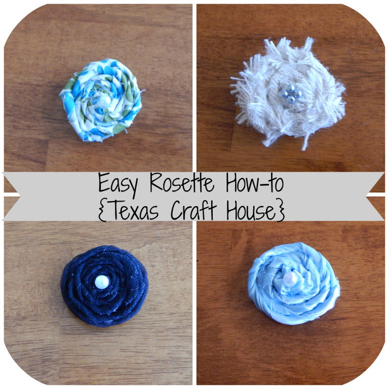 Flower Rosette Tutorial for Tulle, Fabric, Burlap and Ribbon – Texas Craft House