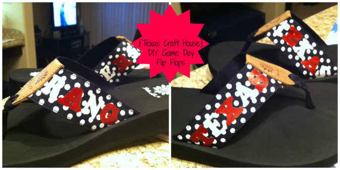 DIY Game Day Flip Flops – Texas Craft House